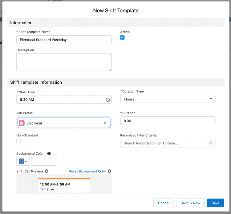 Create Shift Templates - Bhanu Prakash Blog